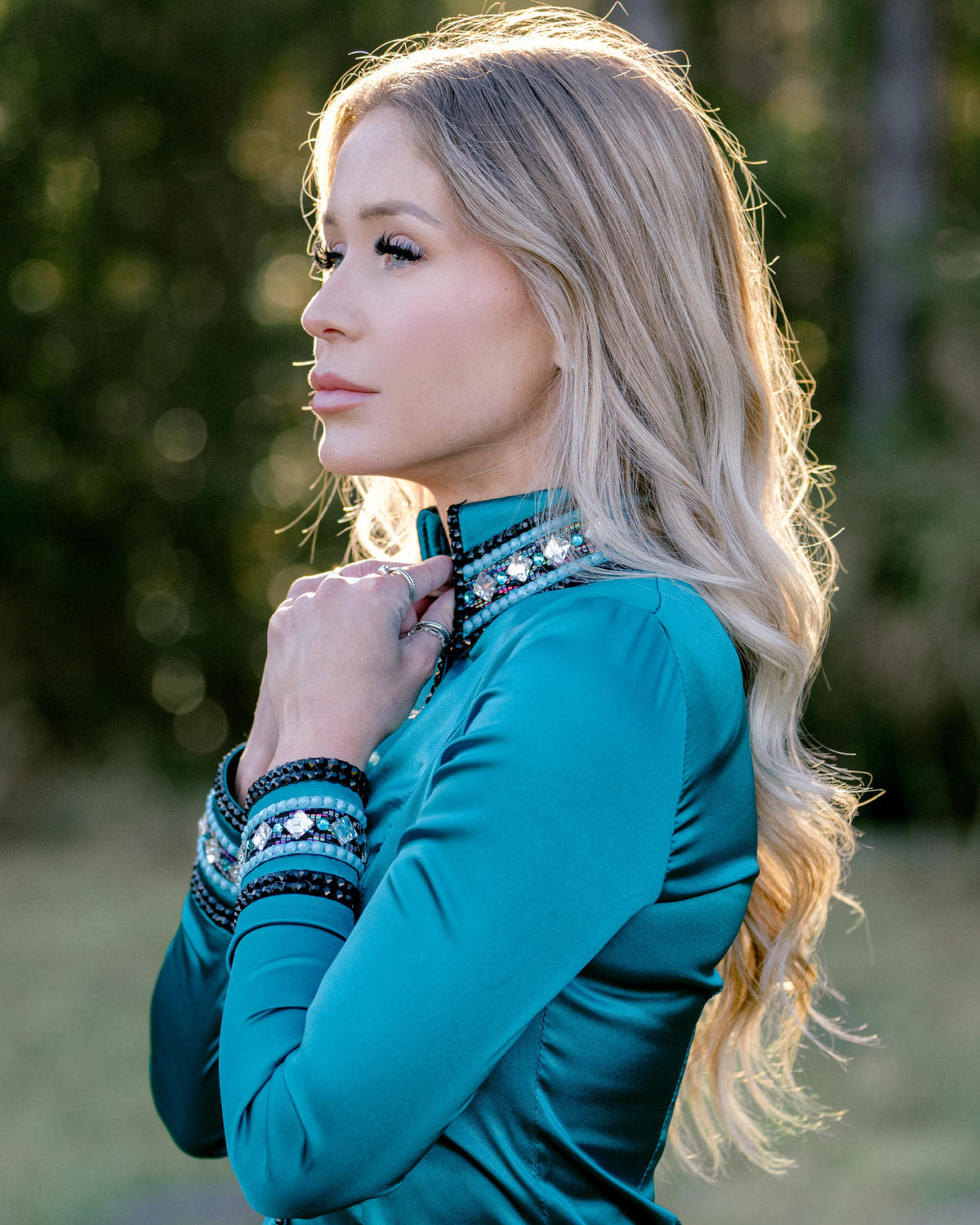 Western Shirt - Encore - "Silky Teal" | Kevin Garcia Originals